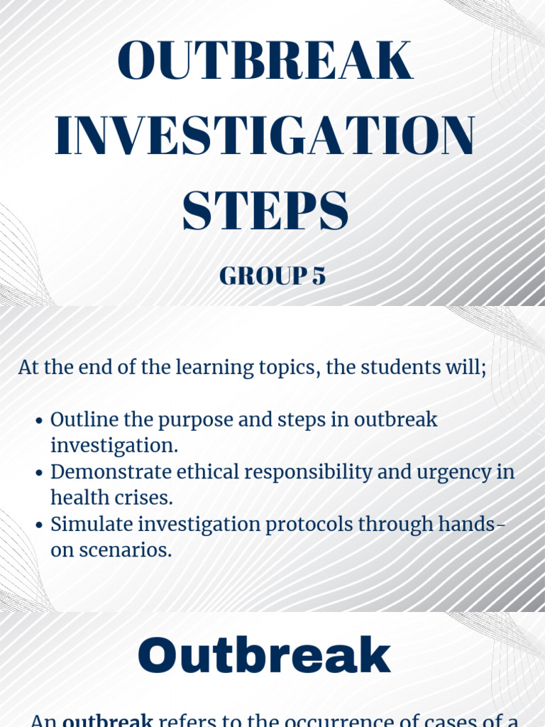 Copy of Outbreak Investigation Steps 20251106 205624 0000 | PDF ...