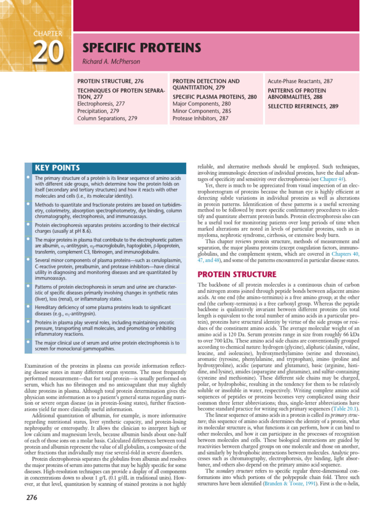 Plasma Protein Analysis Techniques | PDF | Gel Electrophoresis ...