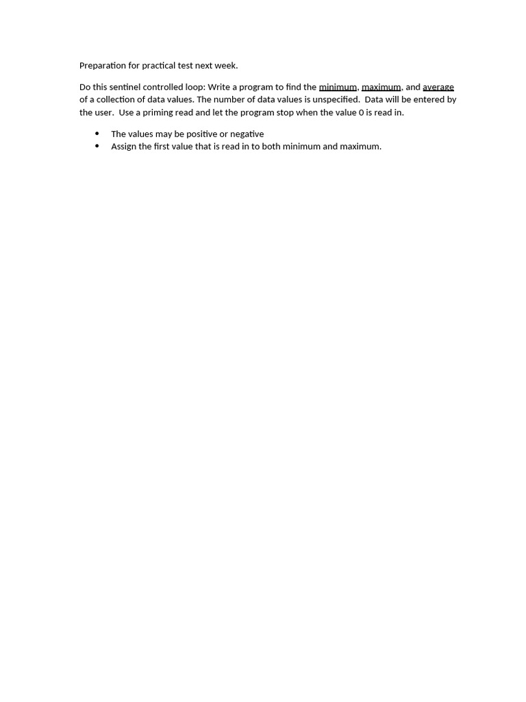 Preparation For Practical Test Next Week | PDF