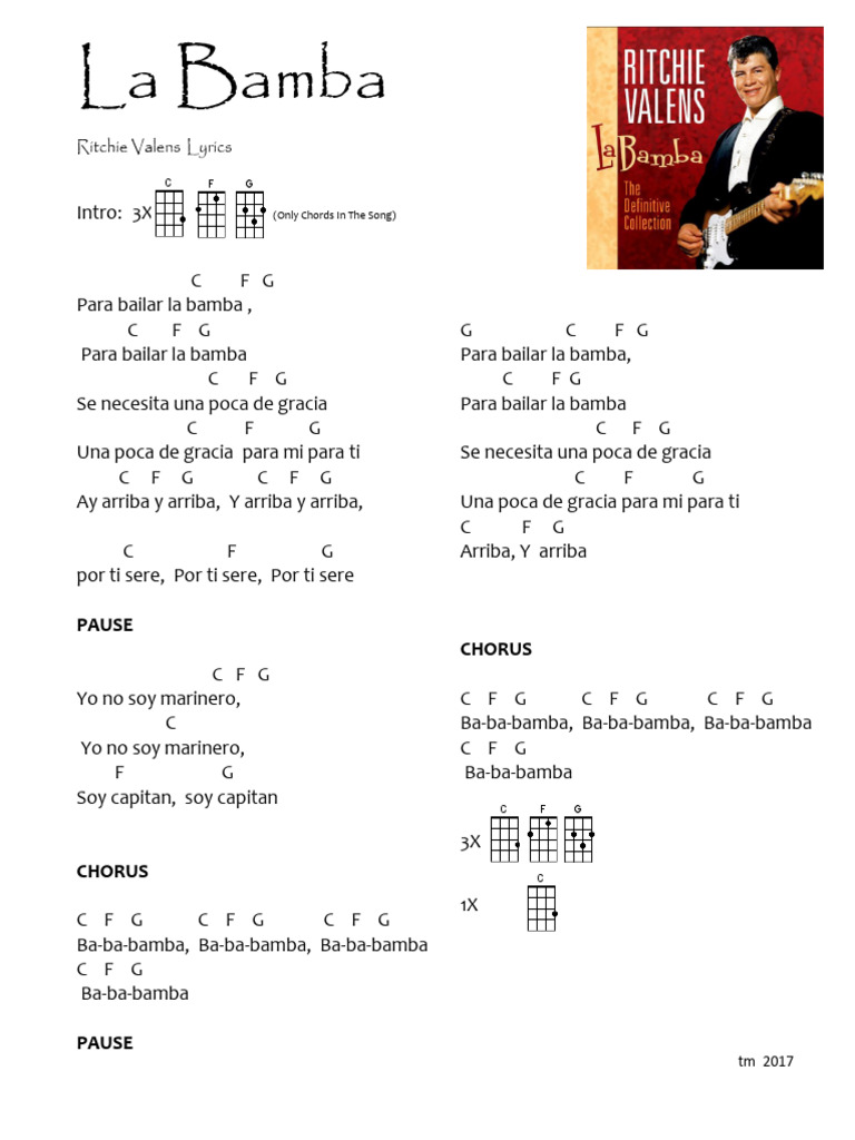 Letra de La Bamba de Ritchie Valens | PDF