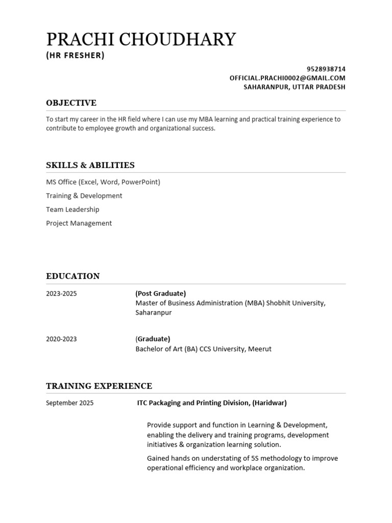 Prachi Resume 23 | PDF