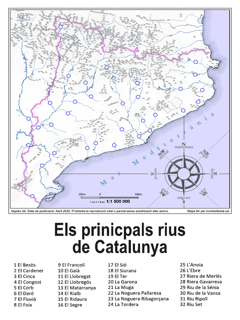 Mapa Rius Principals Catalunya | PDF
