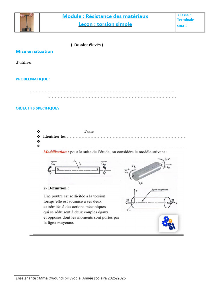 Torsion Simple en Résistance des Matériaux | PDF | Strength Of ...
