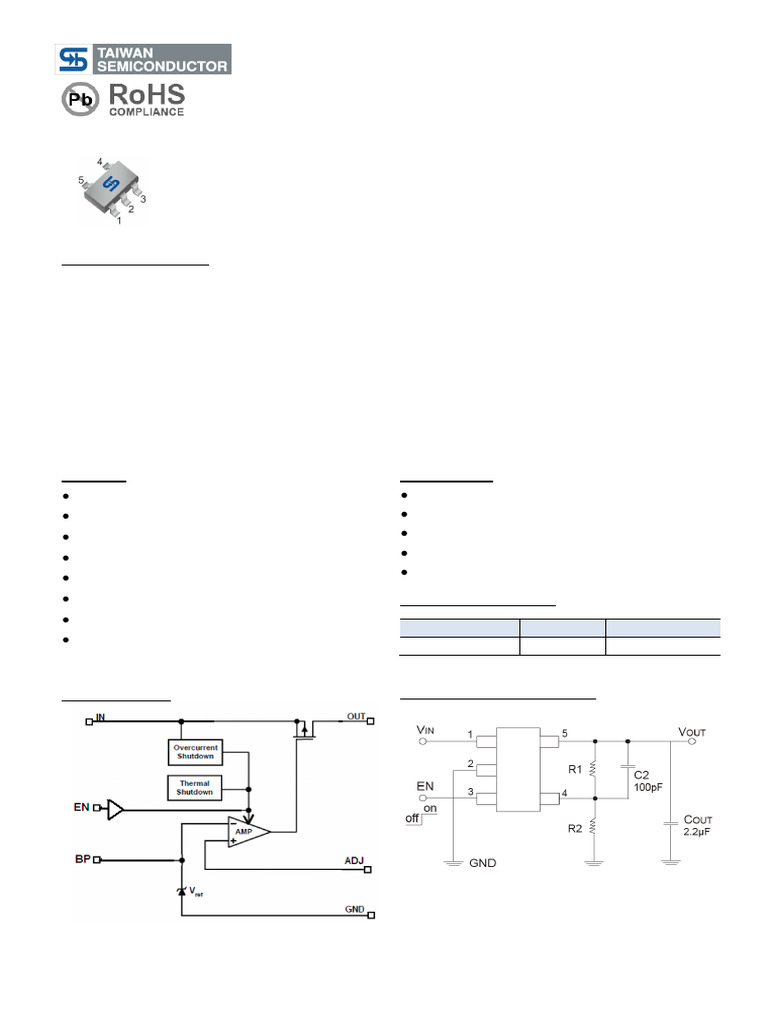 300mA CMOS LDO Voltage Regulator | PDF | Electronic Engineering ...