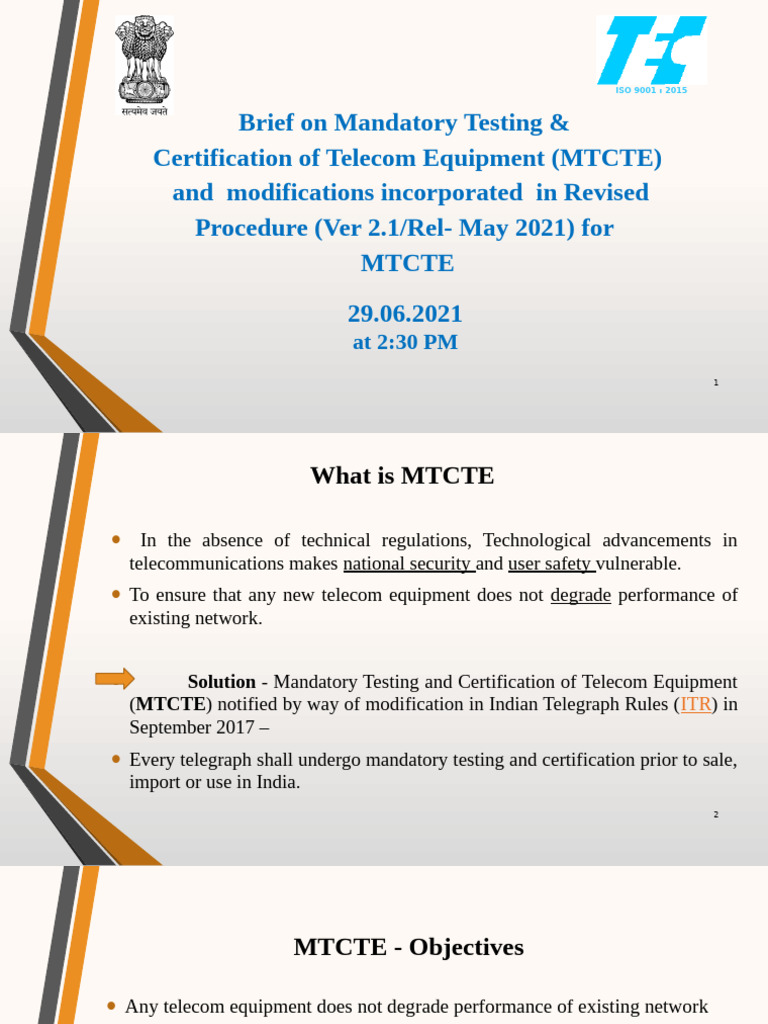 TEC TEMA VC - DT 29.06.2021 - MTCTE Procedure Modifications in V2.1 ...
