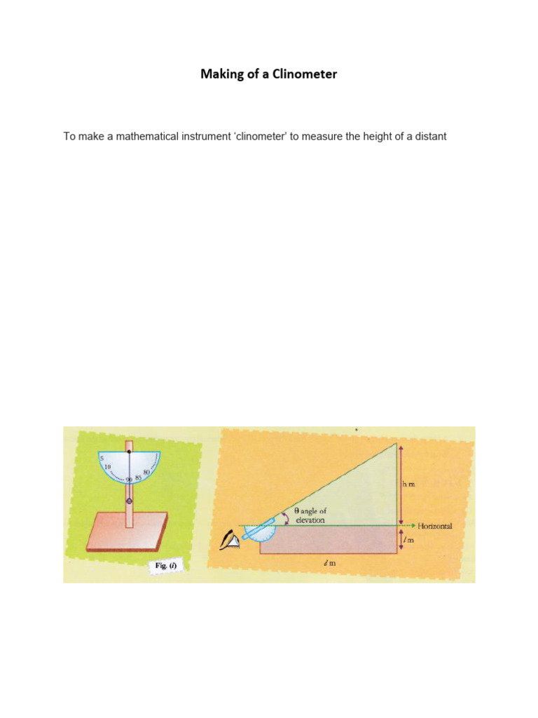 Build Your Own Clinometer Guide | PDF | Trigonometry | Angle