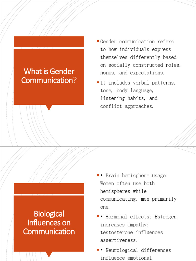 Gender Communication Styles Detailed | PDF | Communication | Gender