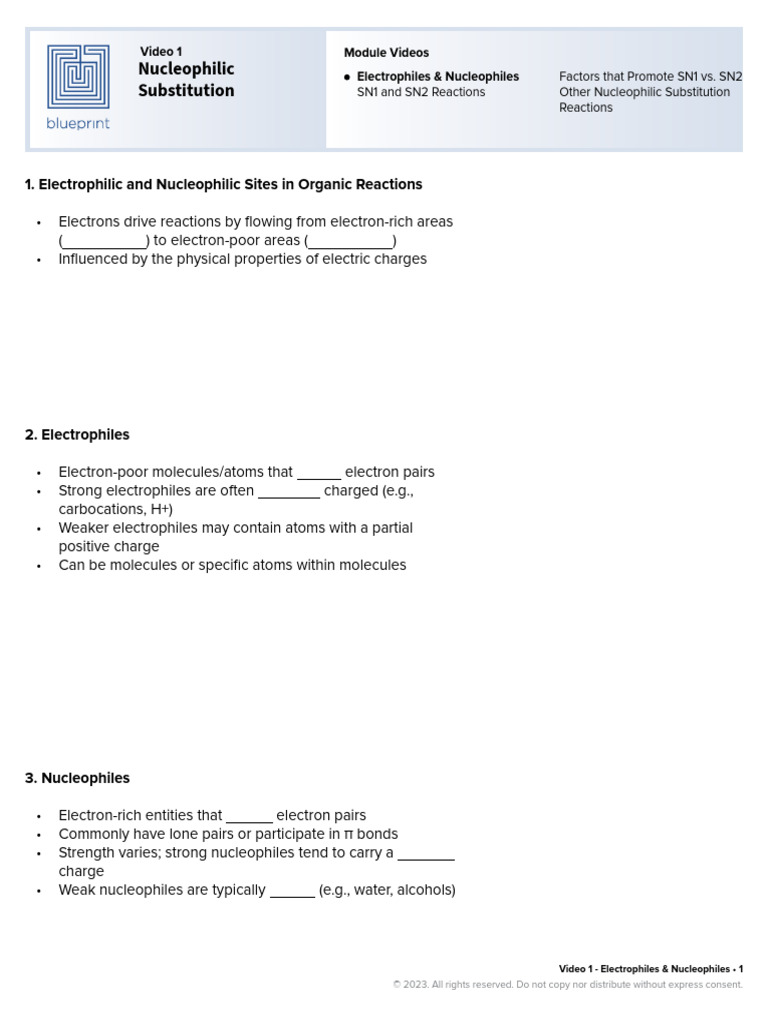 Electrophiles and Nucleophiles Explained | PDF | Chemical Reactions | Ester