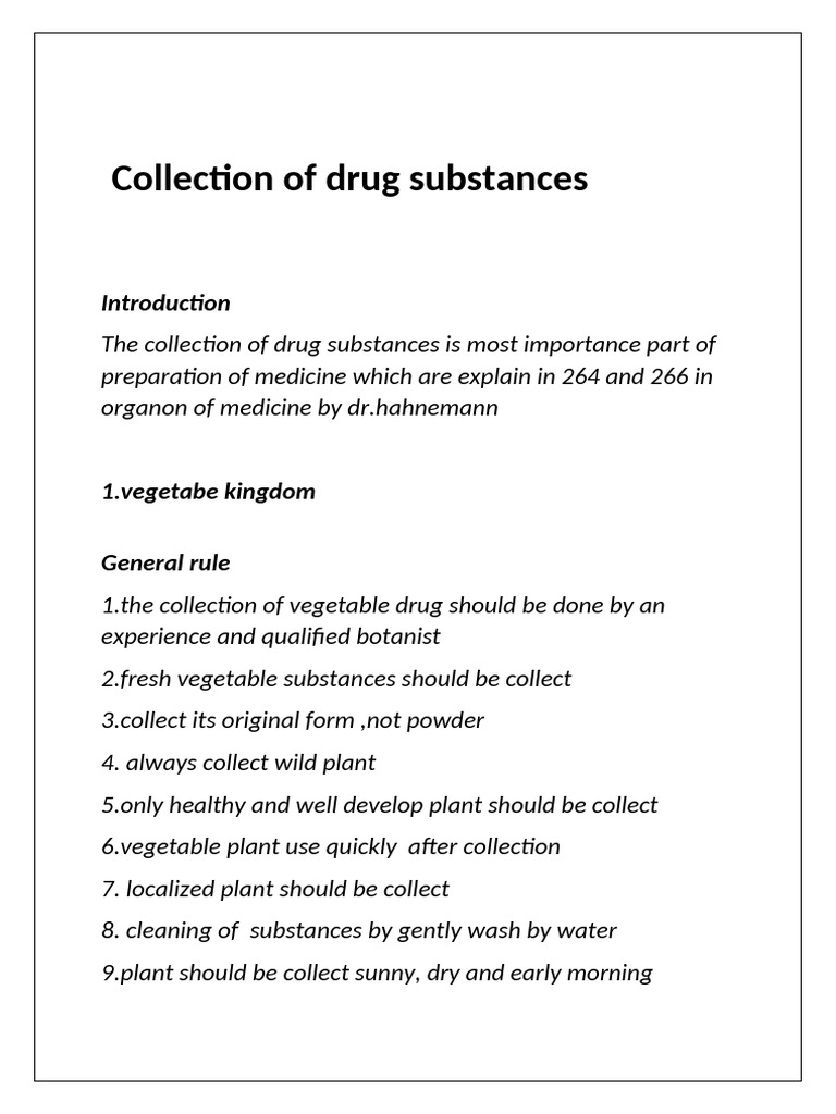 Collection of Drug Substance1 | PDF