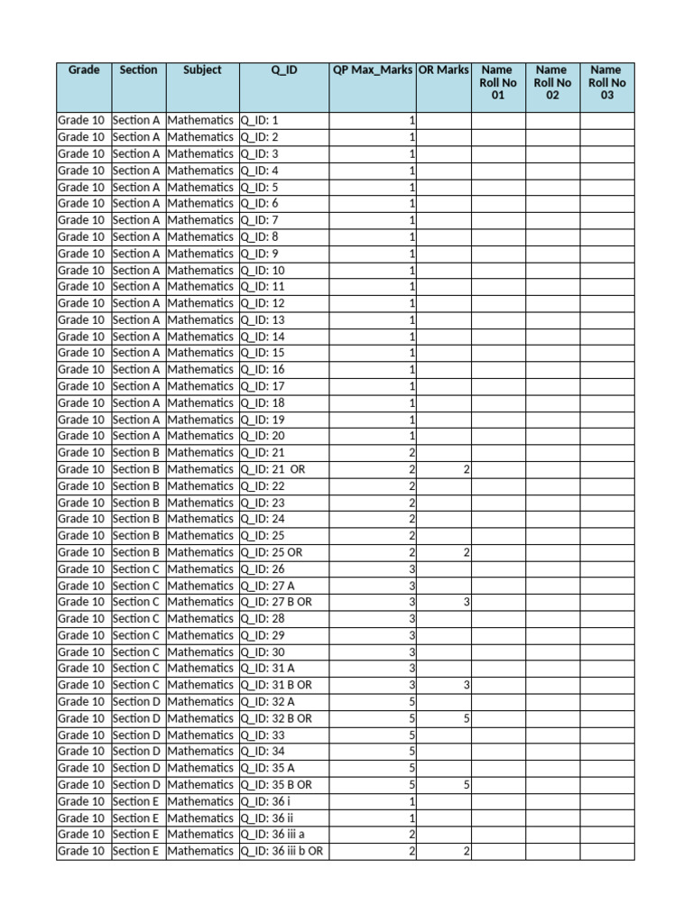 Grade10 NPS KOR Math 03 MarkingSchema Sathvik | PDF | Mathematics | Science