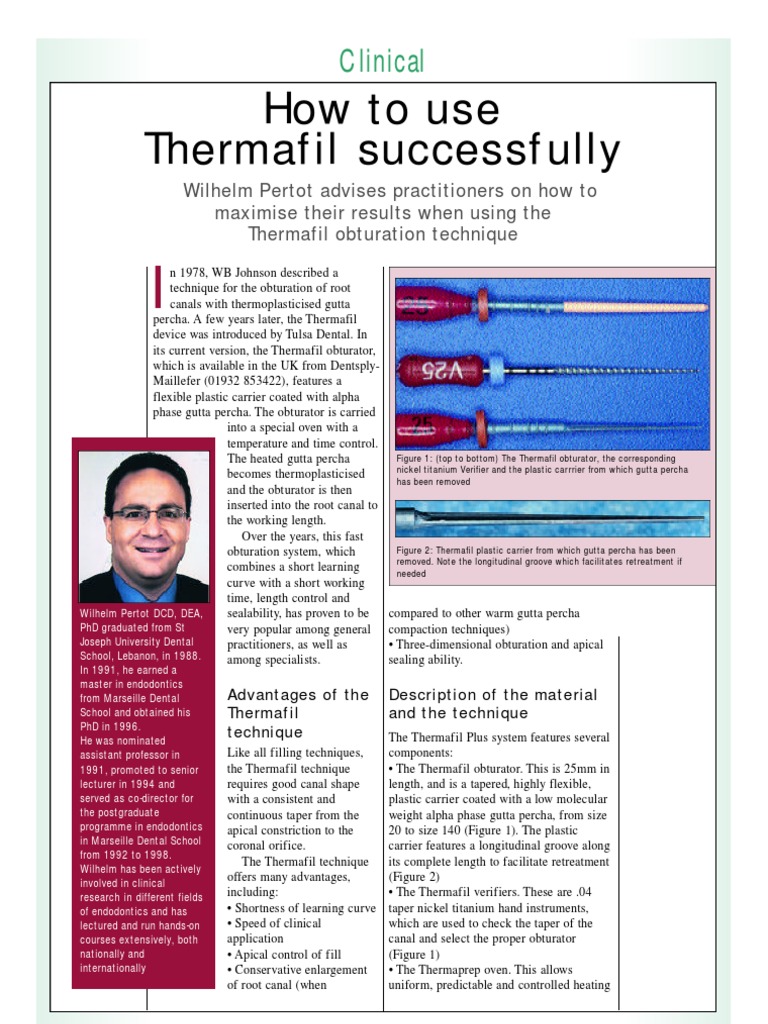 How To Use Thermafil | PDF | Dental Anatomy | Mouth
