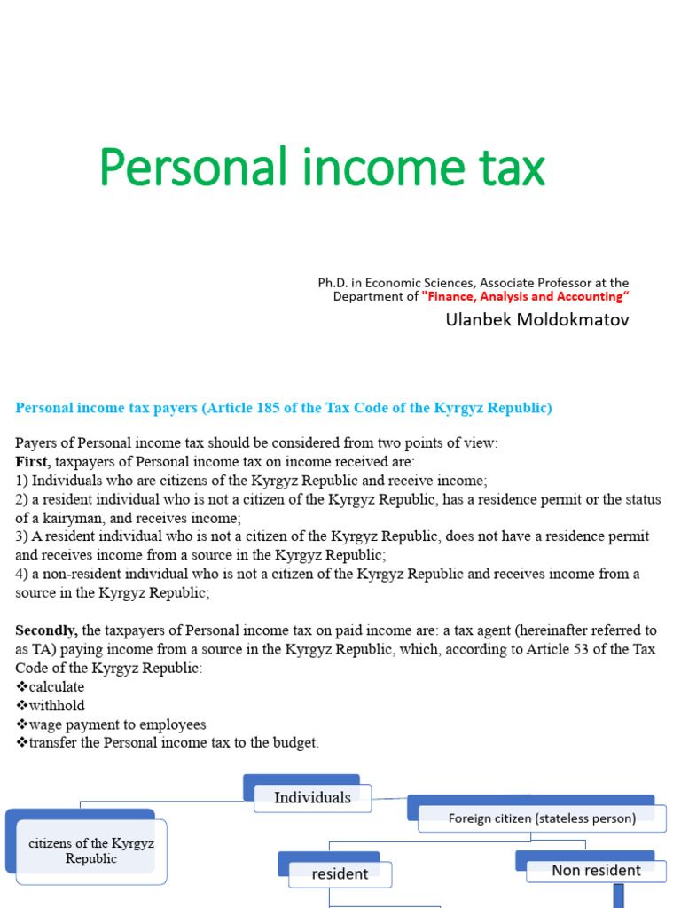 Lesson 4. OSCE. Personal Income tax | PDF | Income Tax | Taxes