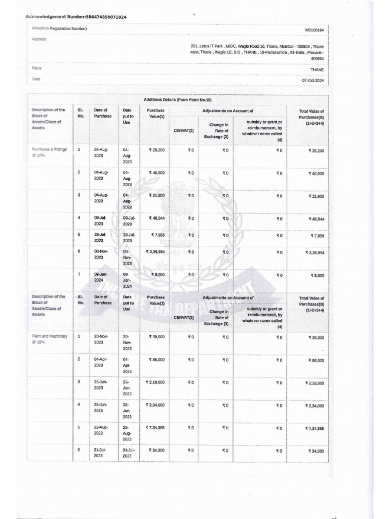 Asset Addition | PDF