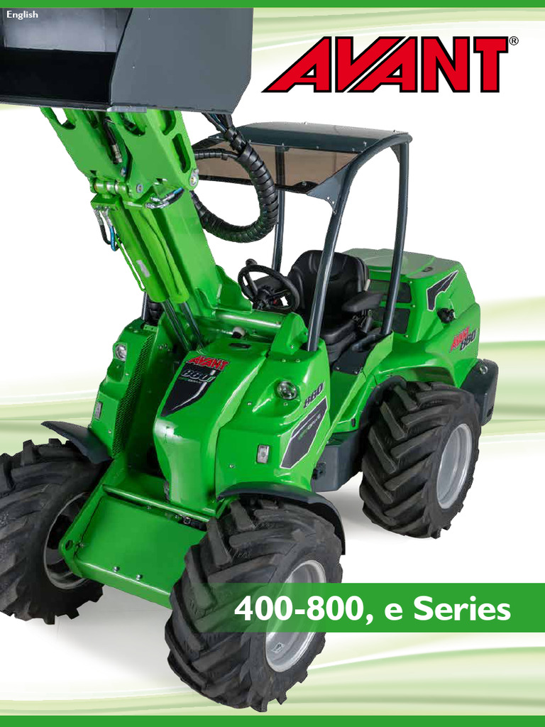 Avant Loaders: Versatile Articulated Machines | PDF | Tractor | Loader ...