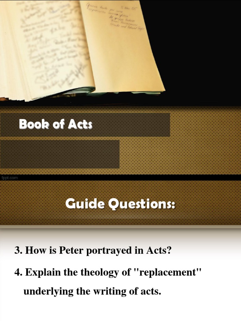 Portrayal of Peter and the Theology of Replacement in the Book of Acts ...