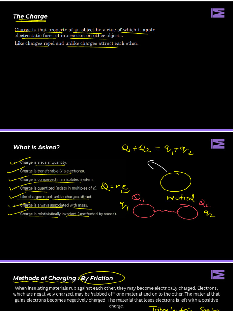 Methods of Charging and Electric Fields | PDF | Electric Charge ...