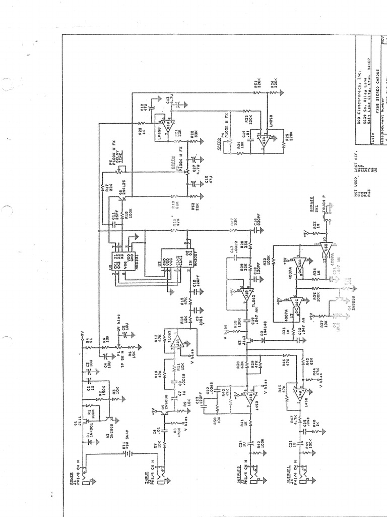 DOD FX65 Stereo Chorus Schematic | PDF