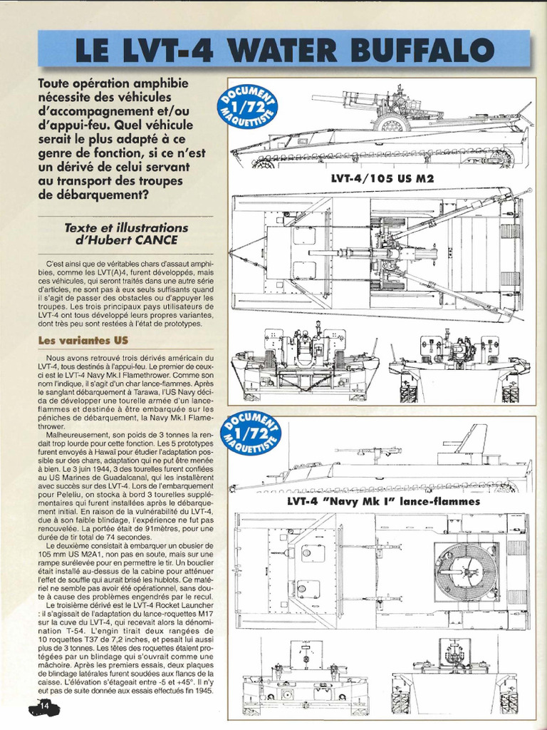 Afv Modeller - Lvt-4 - 105Mm Water Buffalo | PDF