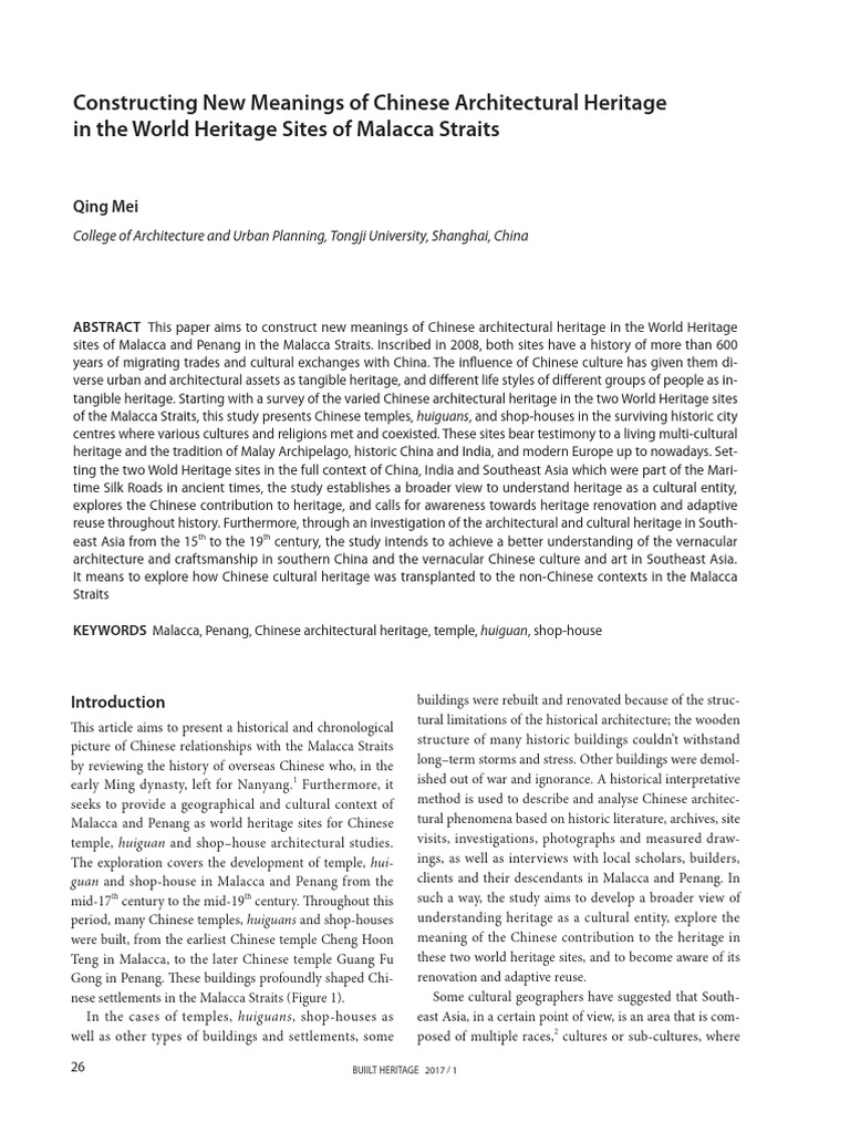 Constructing New Meanings of Chinese Architectural | PDF | Southeast ...