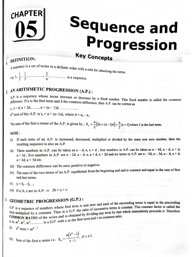 Chapter 5 Sequence and Progression Questions | PDF