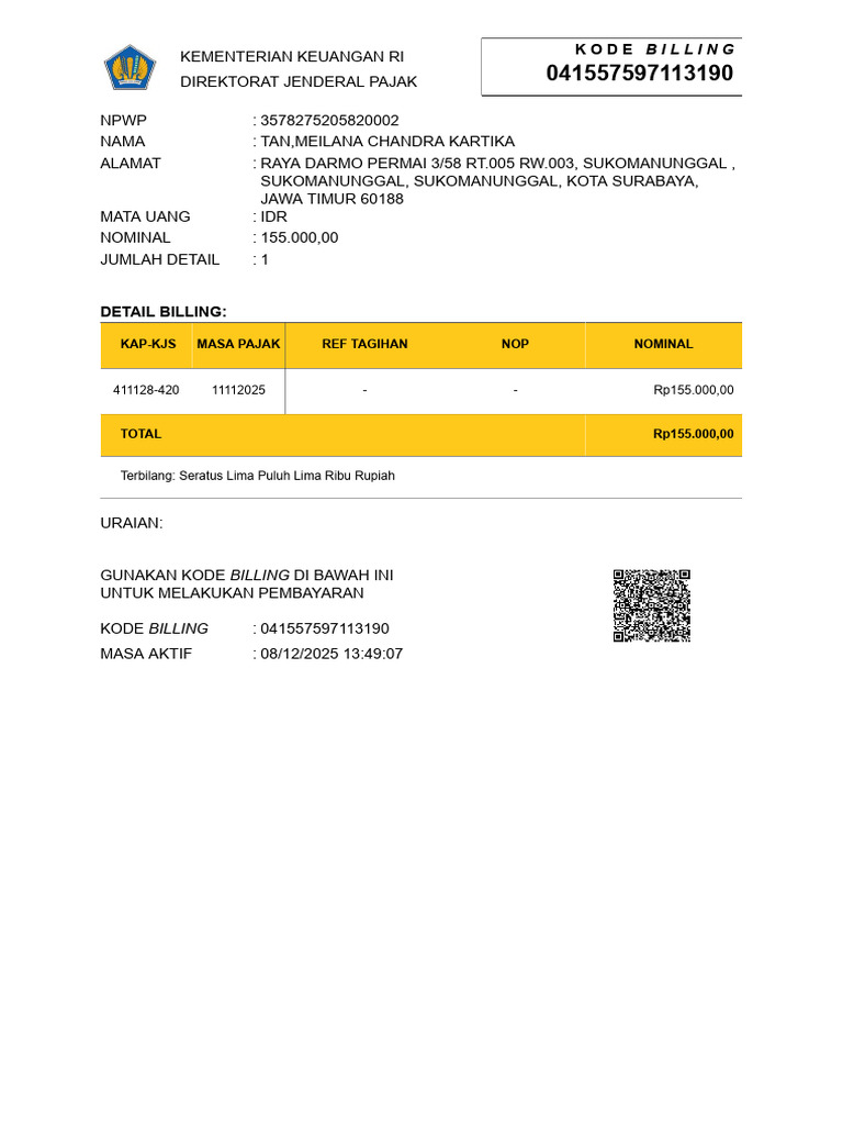 Billing Code 041525323596368 | PDF