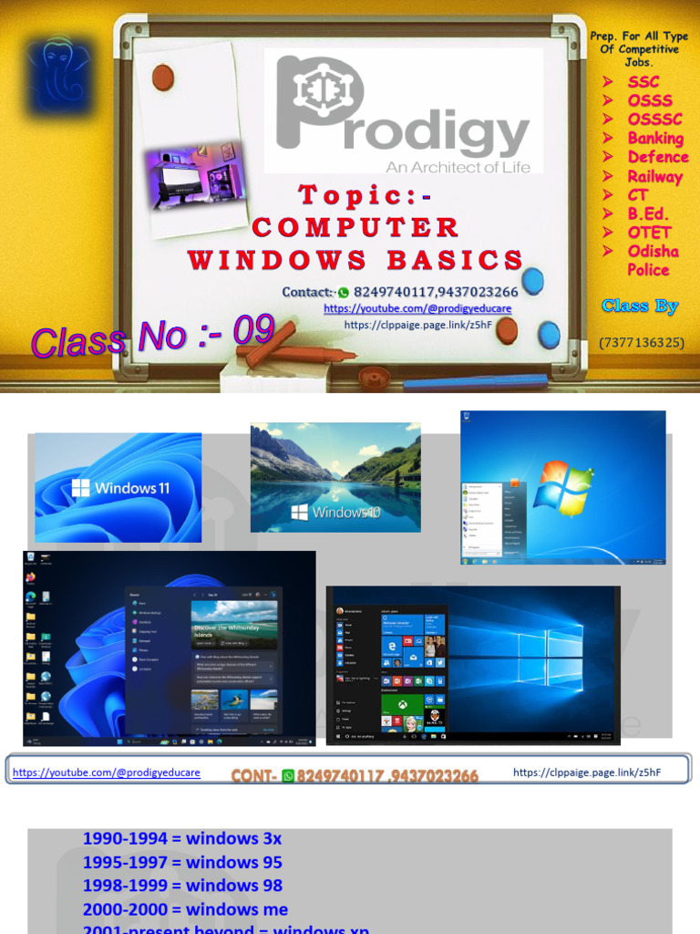 09 Computer Class Windows Basics | PDF | Ibm Pc Compatibles | Operating ...