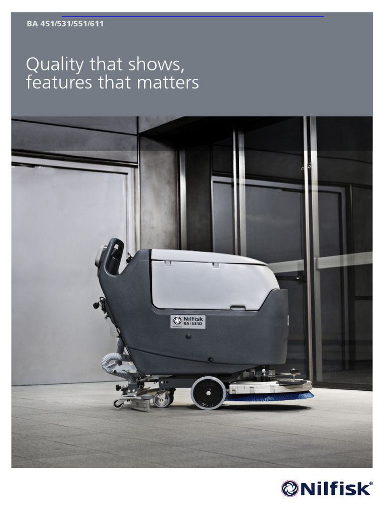 Nilfisk BA 451 531 551 611 Scrubber Brochure | PDF