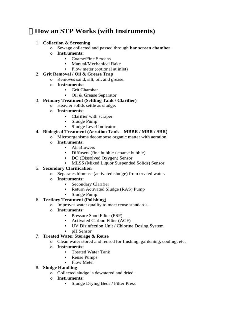 STP Process Overview with Instruments | PDF