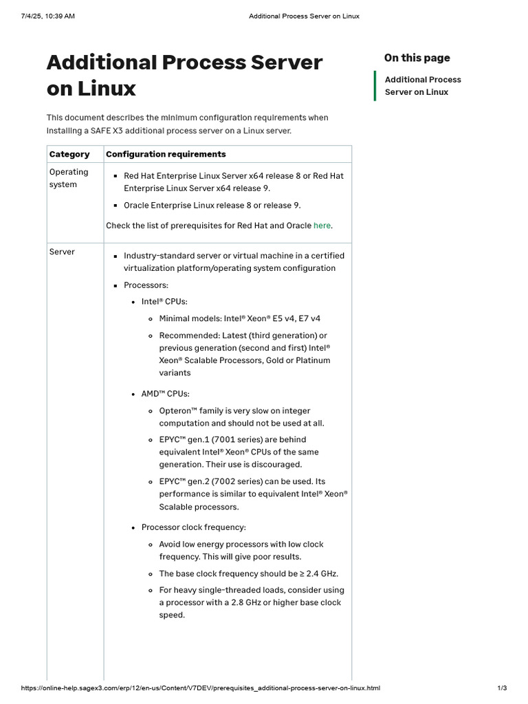SAFE X3 Process Server Setup on Linux | PDF | Computing | Computer ...
