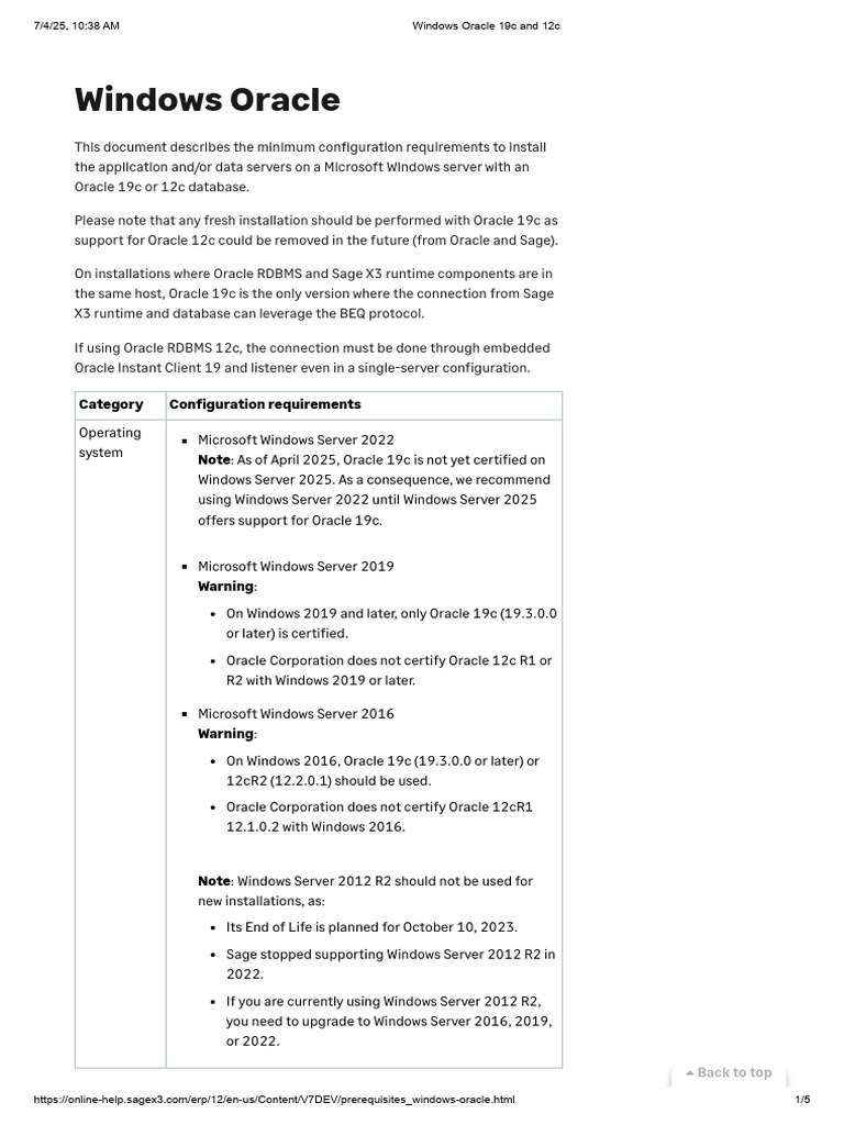Windows Oracle 19c and 12c | PDF | Central Processing Unit | Computer ...