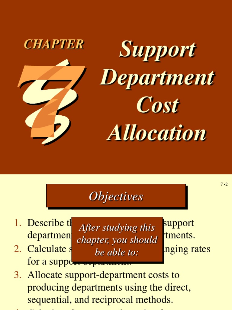 Support Department Cost Allocation Methods | PDF | Cost | Employment