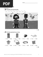 Open Up 3 Activity Book Overview | PDF