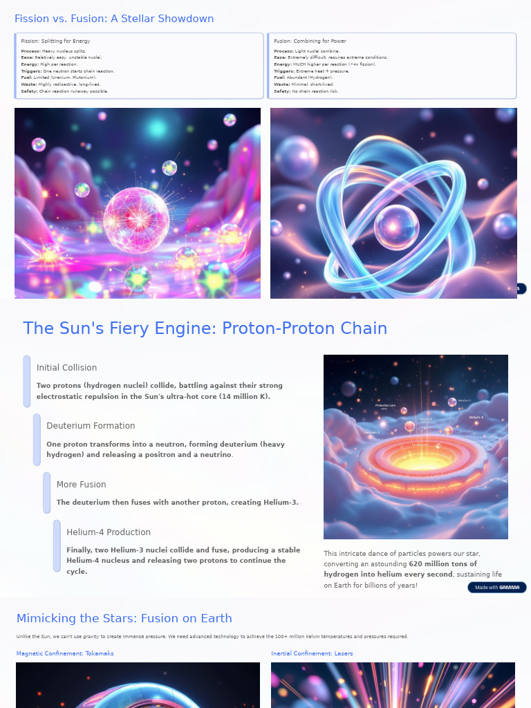 Fission Vs Fusion A Stellar Showdown | PDF | Nuclear Fusion | Nuclear ...