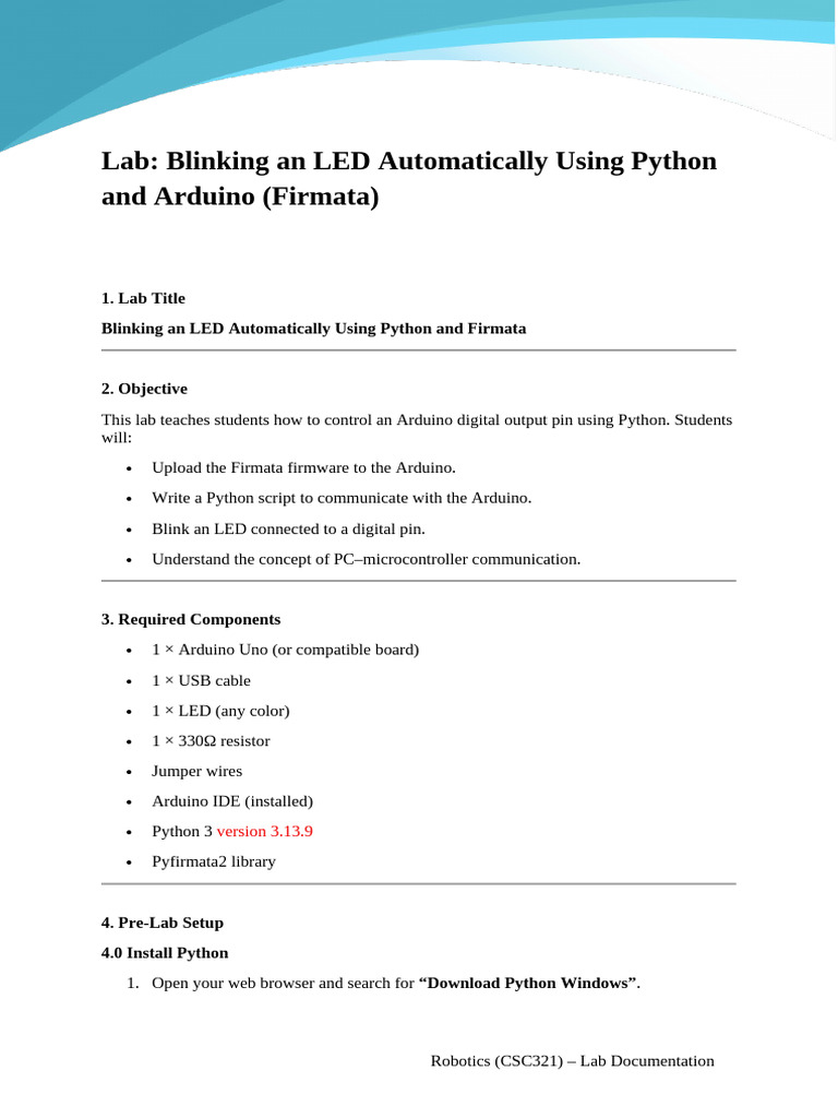 Firmata Lab | PDF | Arduino | System Software