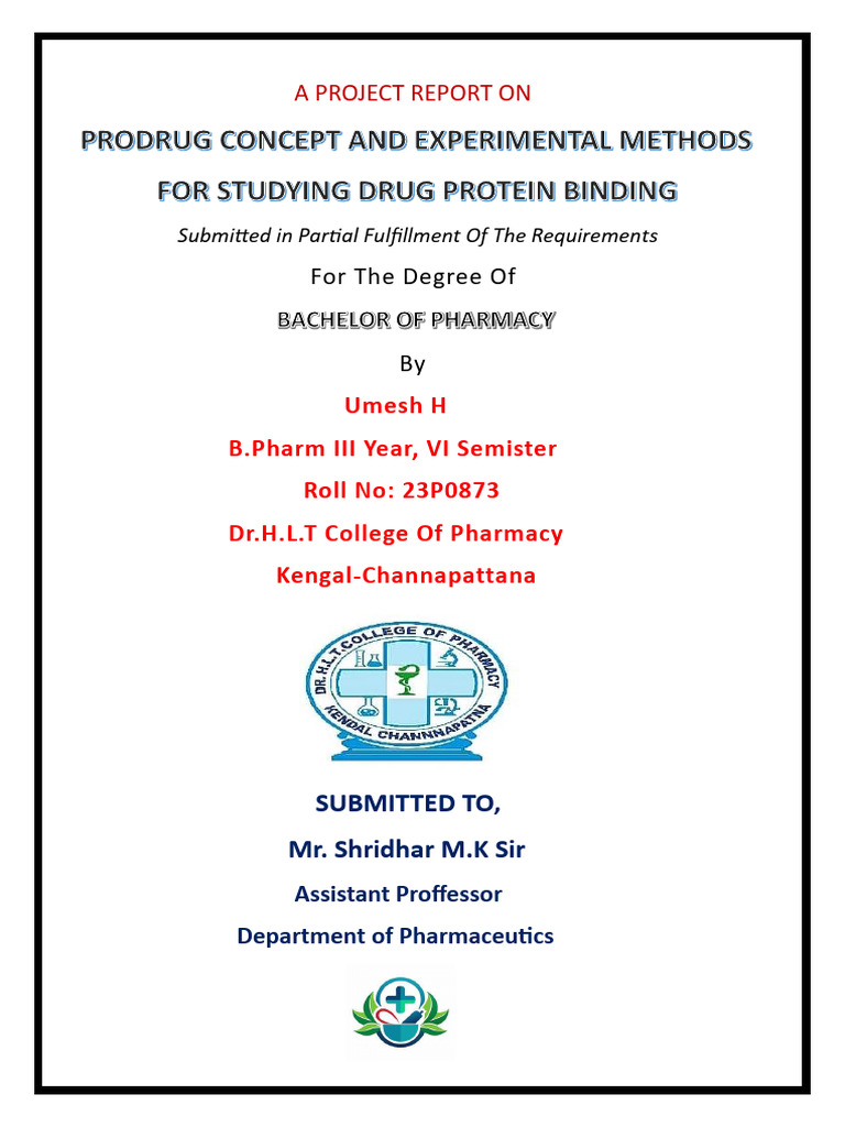 Prodrug Concept in Pharmacy Studies | PDF | Molecular Dynamics | Proteins