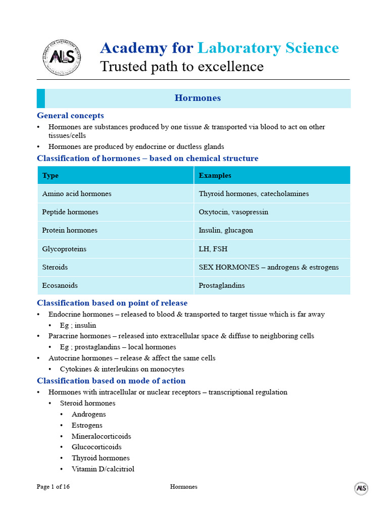 Bio Session 2 - Hormones - NOTES TO REVIEW | PDF | Adrenal Gland | Thyroid