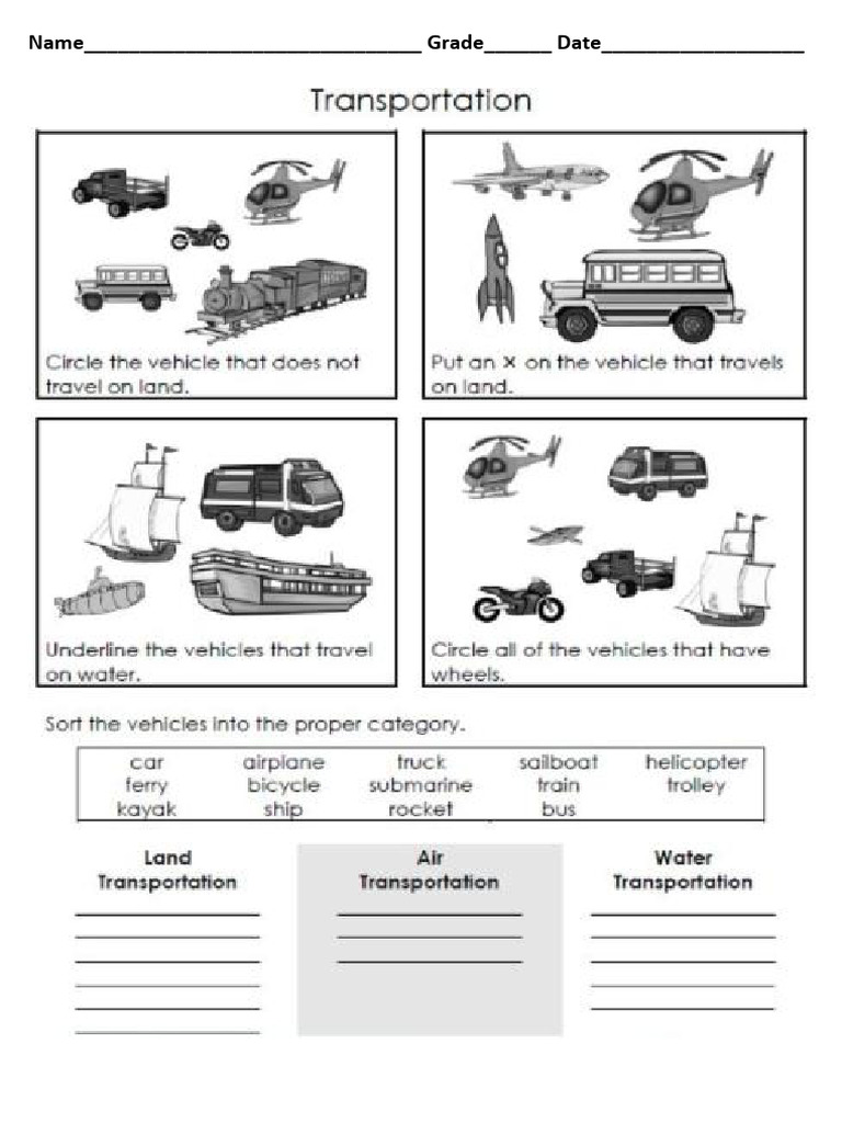 Transportation (Air, Land, Water) 2 | PDF
