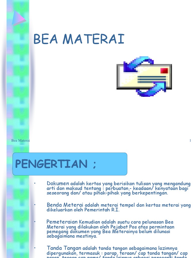 Panduan Lengkap Bea Materai Indonesia | PDF