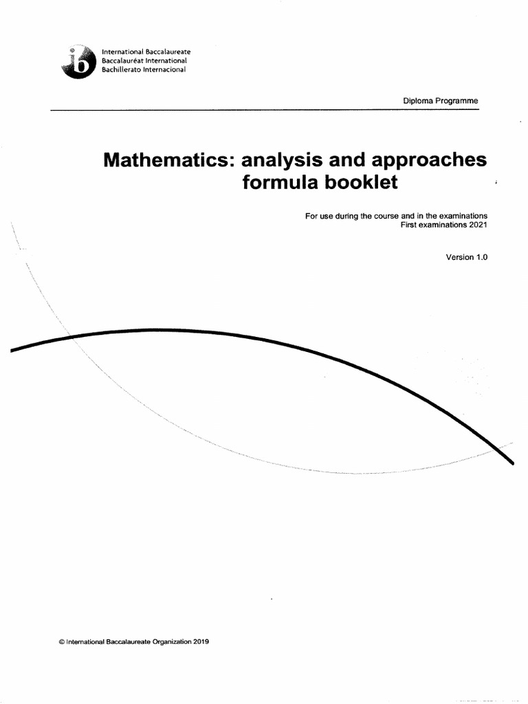 Formula Booklet | PDF | Area | Variance