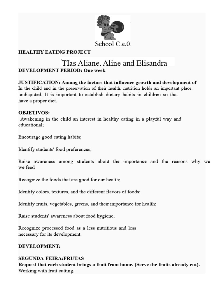 Healthy Eating Project For Early Childhood Education | PDF | Healthy ...