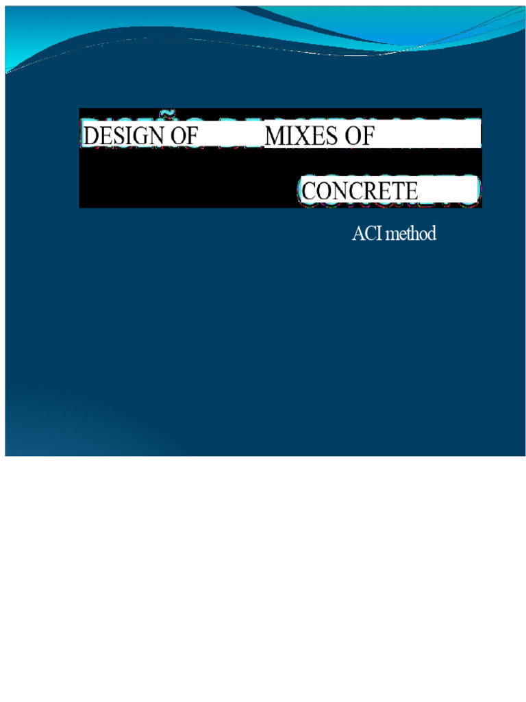 Concrete Mix Design-Aci-22 | PDF | Concrete | Materials
