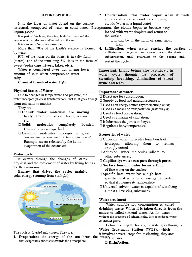 EJA Workbook - 6th Grade - Hydrosphere - Prof. Ewerthon Gomes | PDF ...