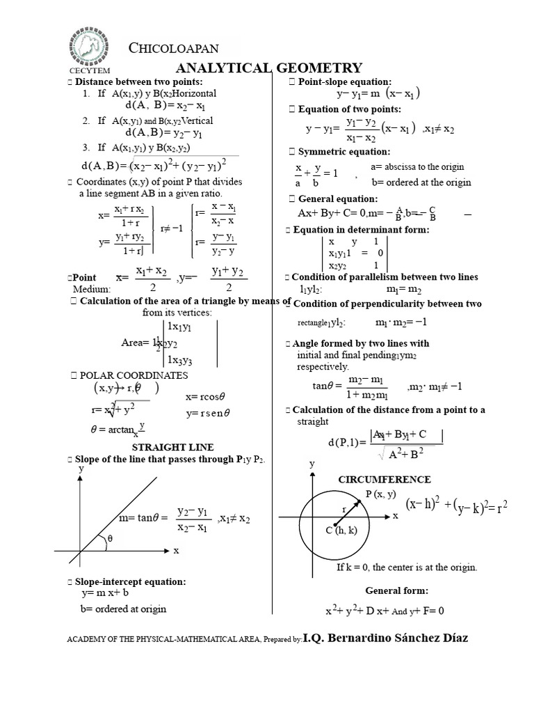 Analytical Geometry Concepts Explained | PDF | Differential Geometry ...
