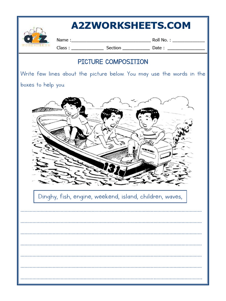 Picture Composition Worksheet for Kids | PDF
