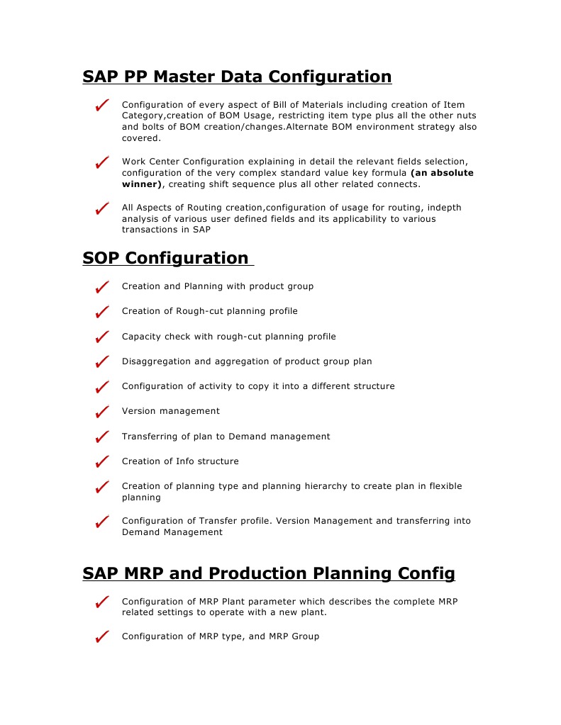 SAP PP Master Data Configuration | PDF | Information Technology ...
