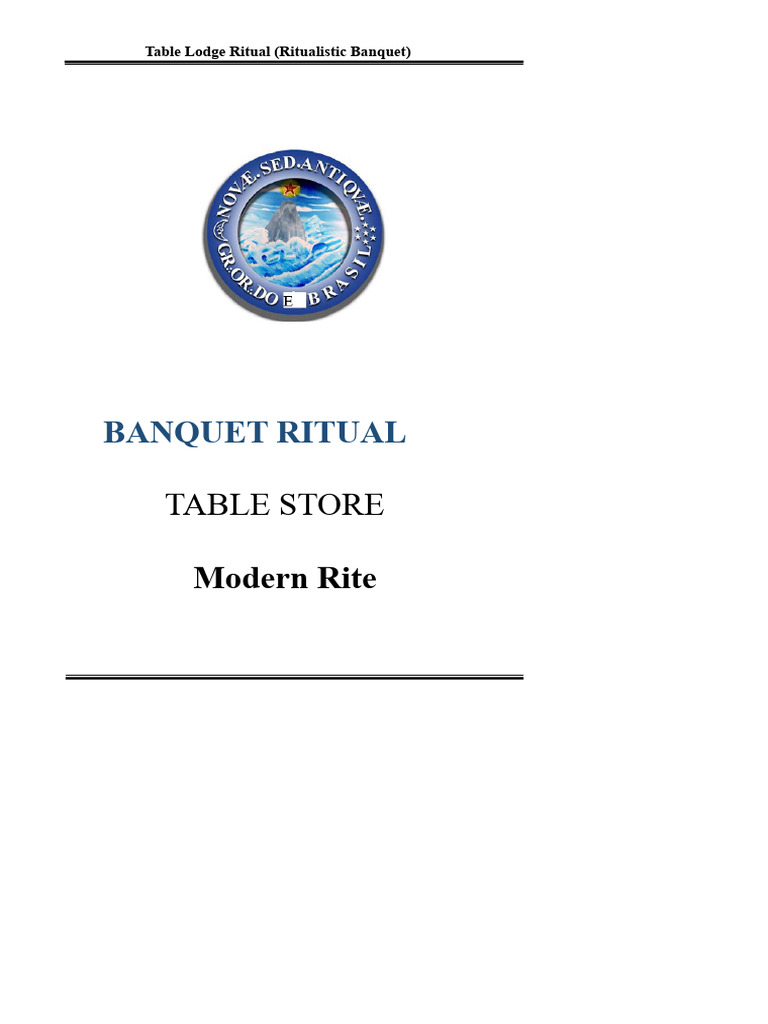 Masonic Table Lodge Banquet Ritual | PDF | Freemasonry | Rituals