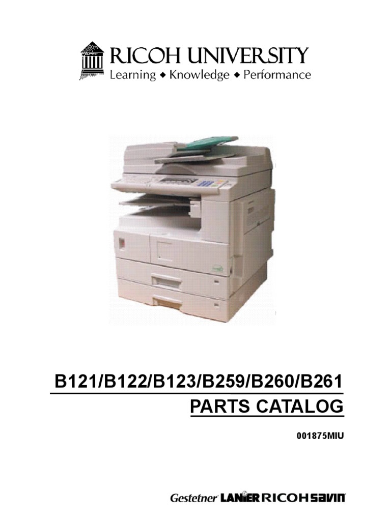 B121/B122/B123/B259/B260/B261 Parts Catalog | PDF