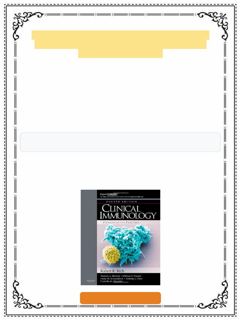 Clinical Immunology Principles and Practice 4e 4th Edition Robert R ...