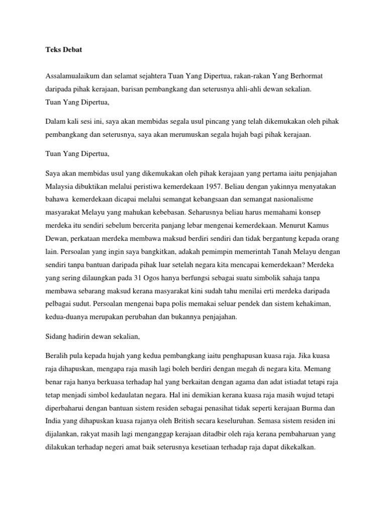 Teks Debat | PDF