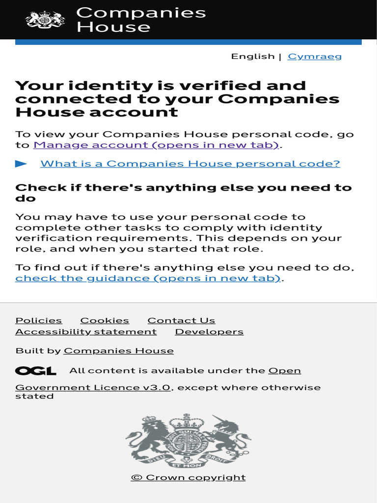 Understanding Companies House Personal Code | PDF